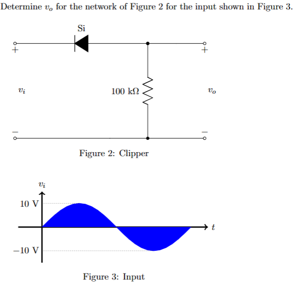 Solved Determine vo for the network of Figure 2 for the | Chegg.com