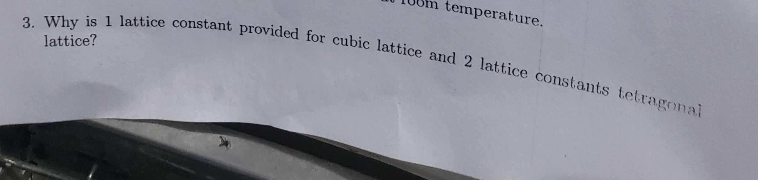 Solved Why is 1 ﻿lattice constant provided for cubic lattice | Chegg.com