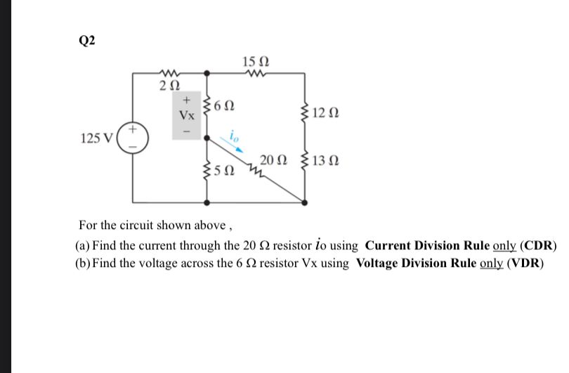 Solved For the circuit shown above,(a) ﻿Find the current | Chegg.com