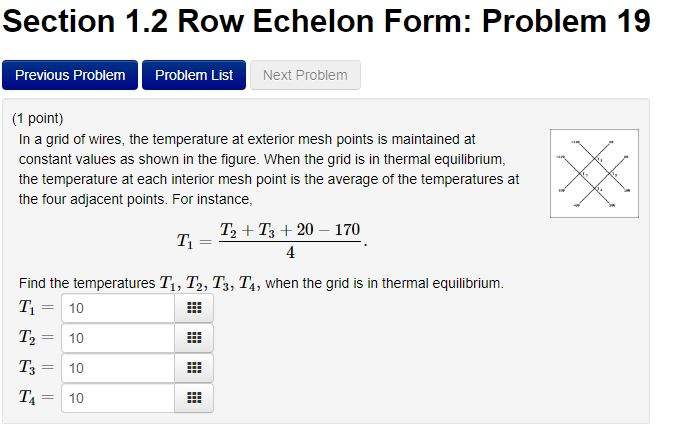 Section 1.2 Row Echelon Form: Problem 19 Previous | Chegg.com