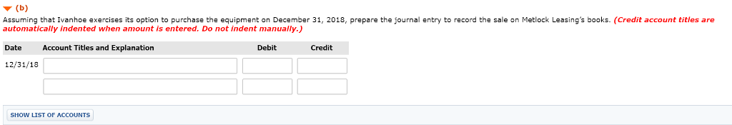 Solved Exercise 21A-6 a-b (Part Level Submission) Metlock | Chegg.com