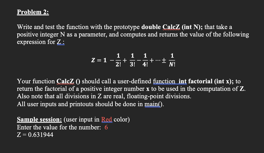 Solved Write And Test The Function With The Prototype Double 4305