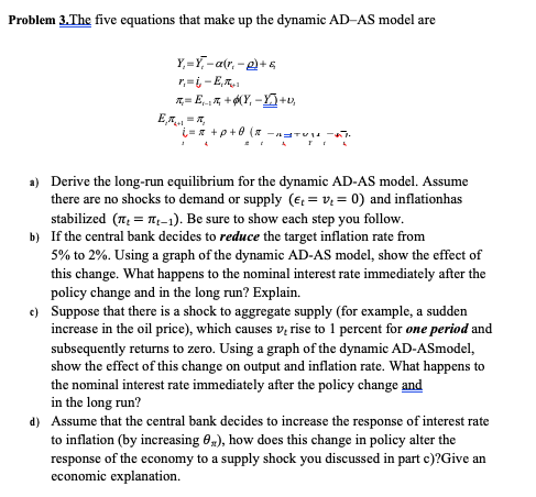 Solved Problem 3. The five equations that make up the | Chegg.com