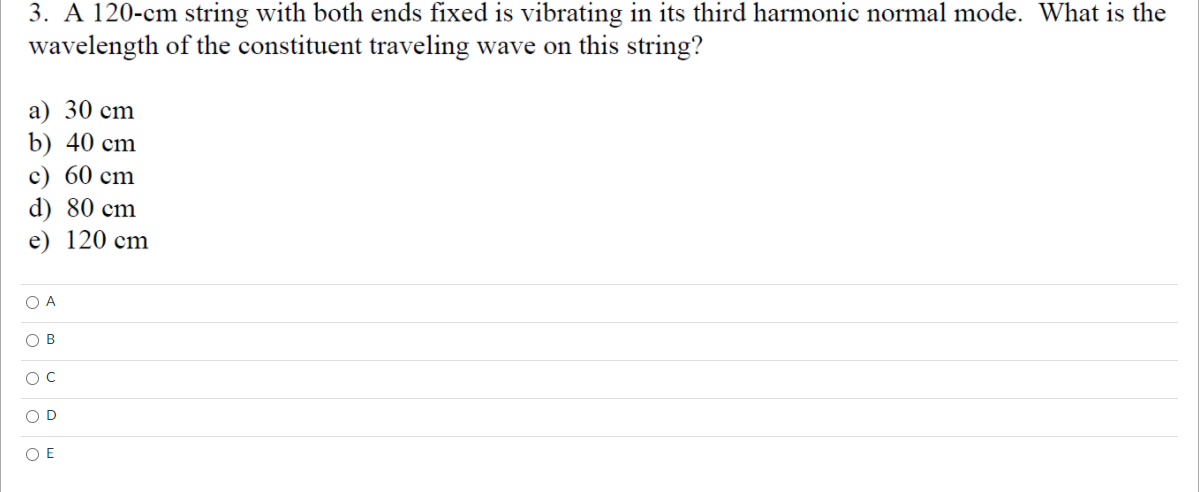 Solved A 120-cm string with both ends fixed is vibrating in | Chegg.com