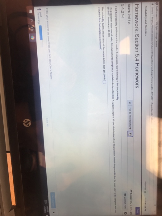 Solved Homework: Section 5.4 Homework 5.4.27-T (Round to | Chegg.com Solved Homework: Section 5.4 Homework 5.4.27-T (Round to | Chegg.com