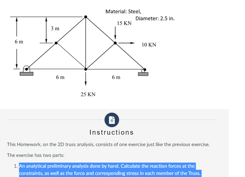 Solved This Homework, on the 2D truss analysis, consists of | Chegg.com