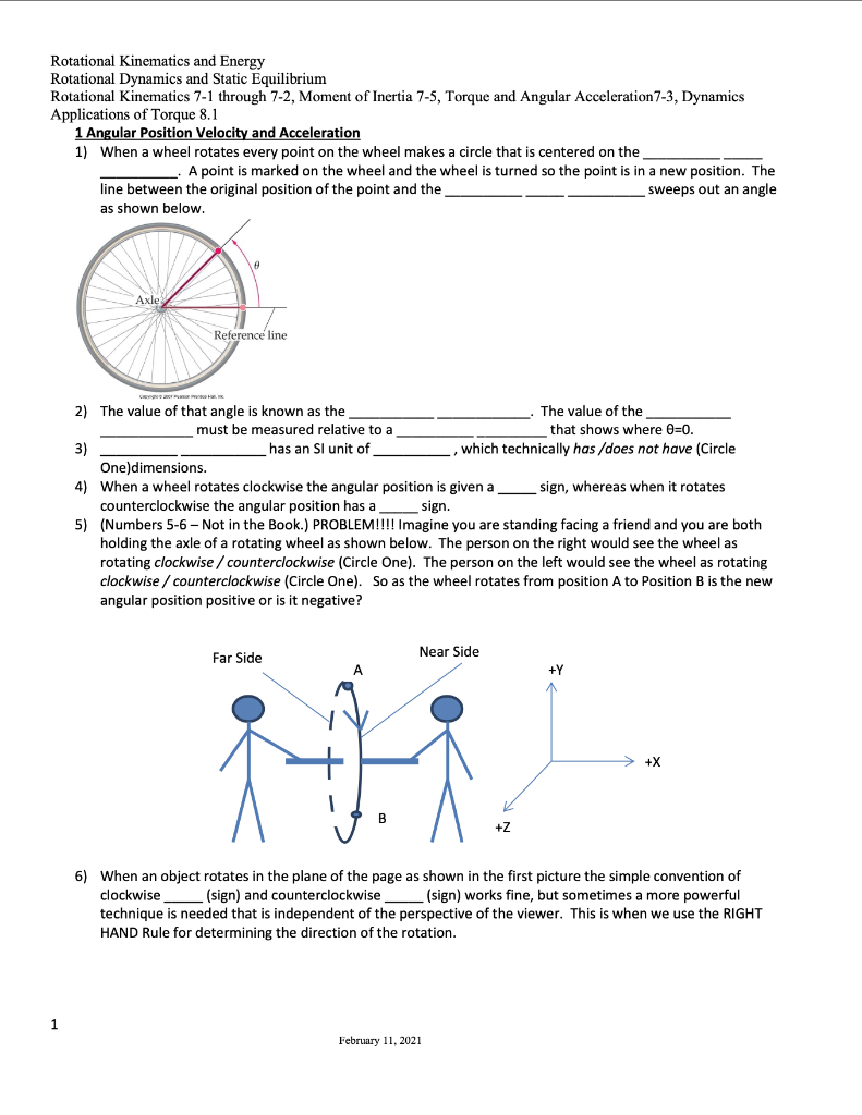 Solved Rotational Kinematics and Energy Rotational Dynamics | Chegg.com