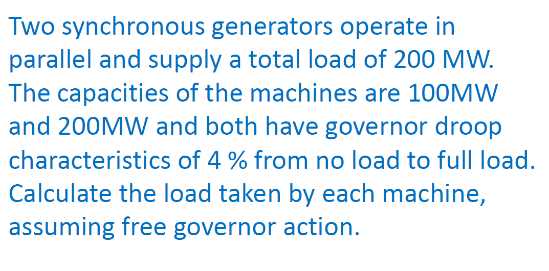 Solved Two synchronous generators operate in parallel and | Chegg.com
