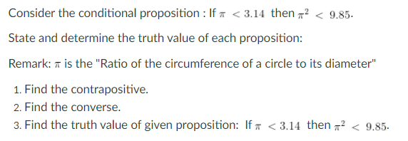 Solved Consider the conditional proposition: If