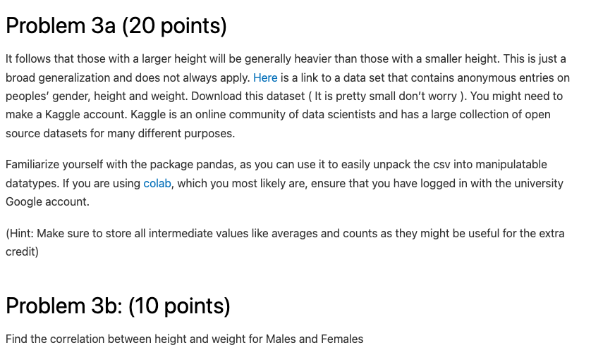 Problem 3a (20 points) It follows that those with a | Chegg.com