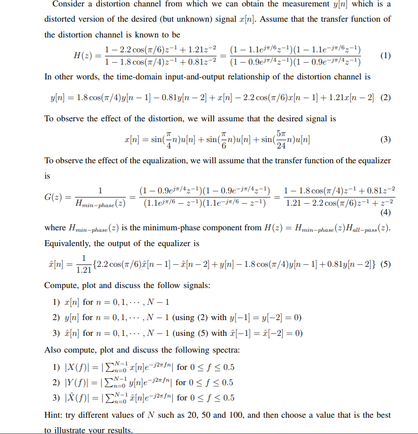 Solved Consider a distortion channel from which we can | Chegg.com