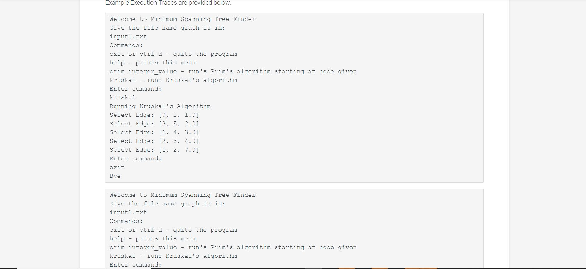 Solved 17.1 Minimum Spanning Trees You will implement two | Chegg.com