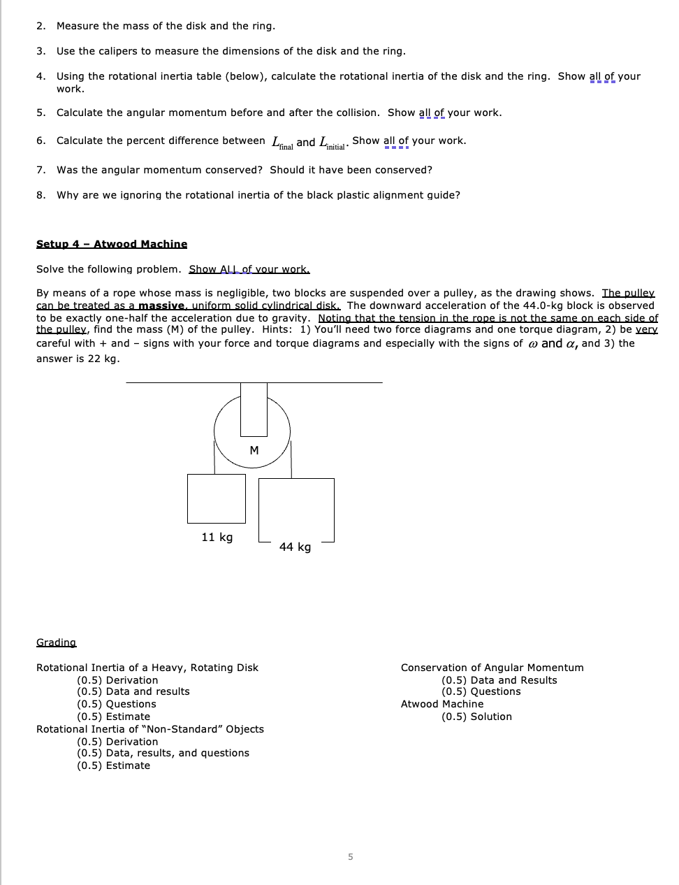 Solved 2. Measure the mass of the disk and the ring. 3. Use | Chegg.com