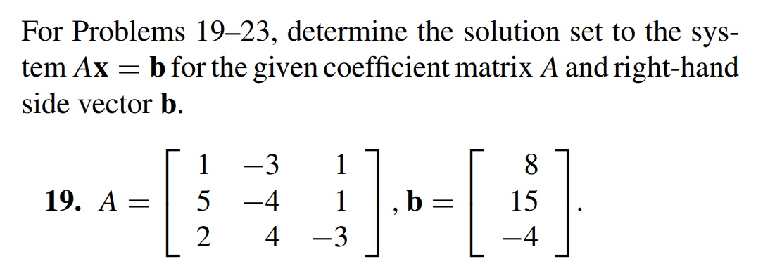Solved For Problems 19−23, determine the solution set to the | Chegg.com