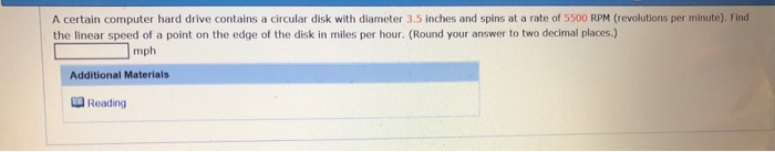 Solved A certain computer hard drive contains a circular | Chegg.com