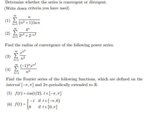 Solved Determine whether the series is convergent or | Chegg.com