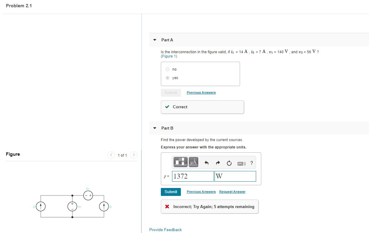 Solved Problem 2.1 Part A Is the interconnection in the | Chegg.com