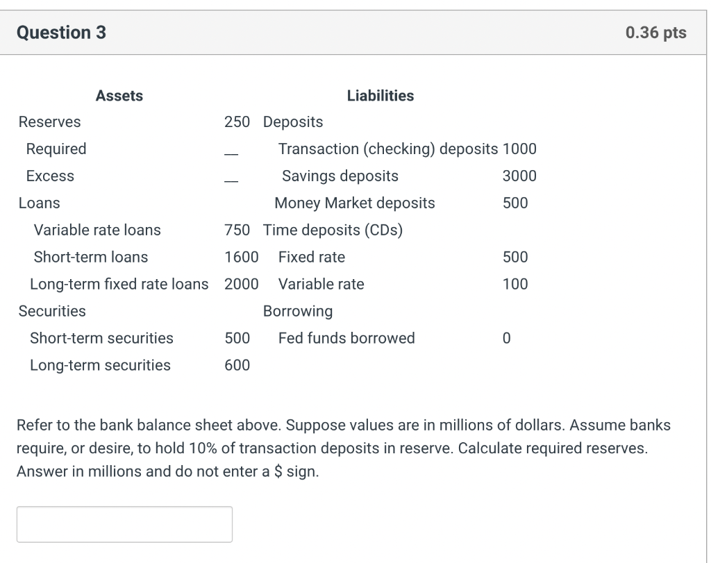 Solved Refer to the bank balance sheet above. Suppose values | Chegg.com