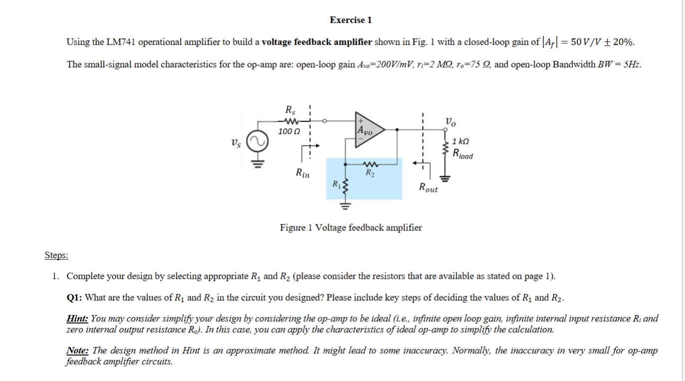 Solved Using the LM741 operational amplifier to build a | Chegg.com
