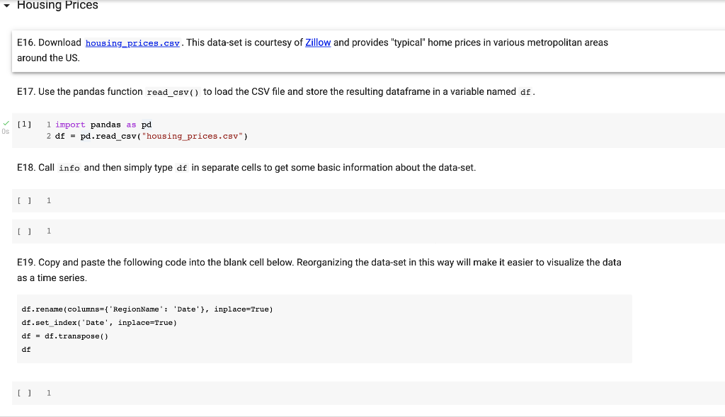 Solved Housing Prices E16. Download housing_prices.csy. This | Chegg.com