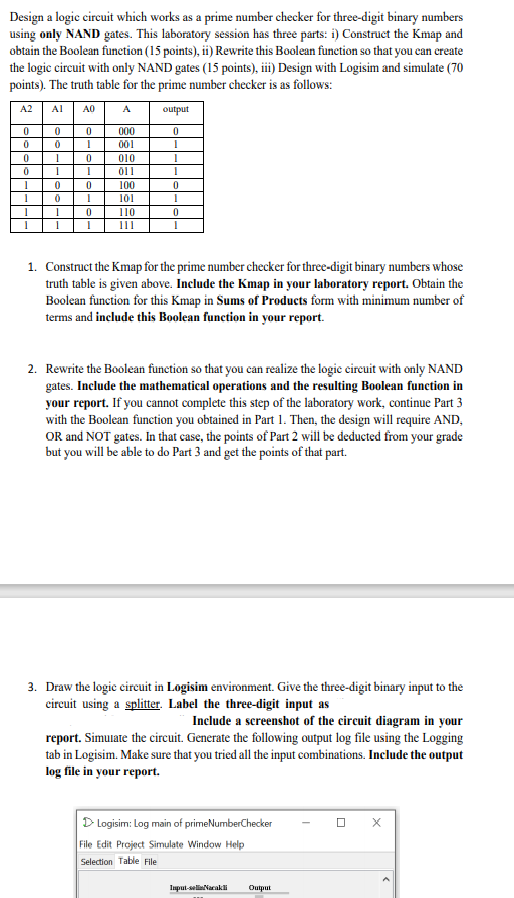 Solved Design a logic circuit which works as a prime number | Chegg.com