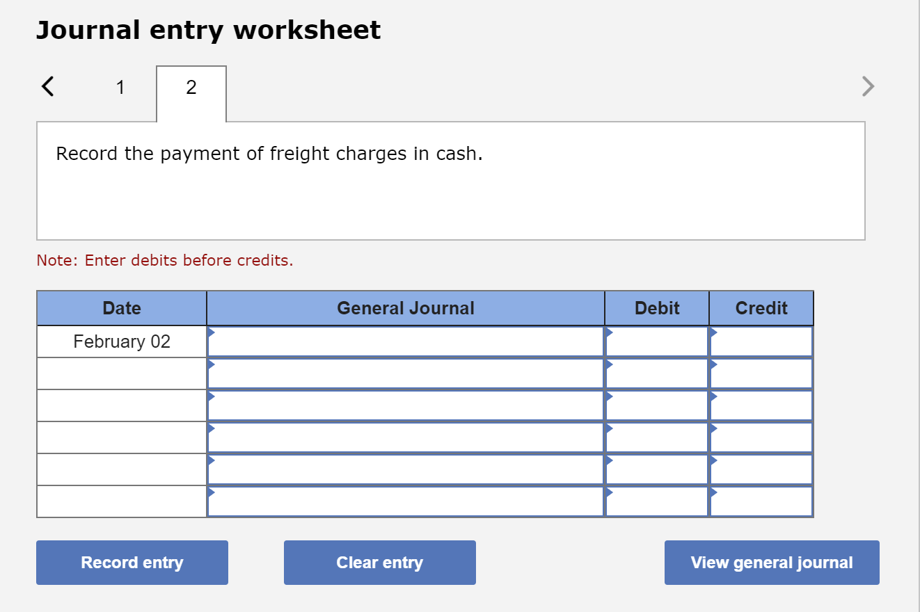 Solved Brief Exercise 6-18 Record freight charges for | Chegg.com