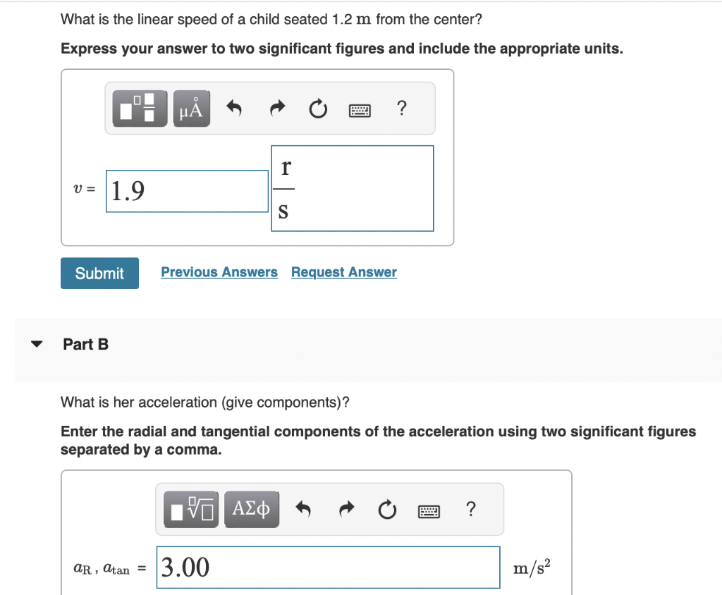 Solved A rotating merry-go-round makes one complete | Chegg.com