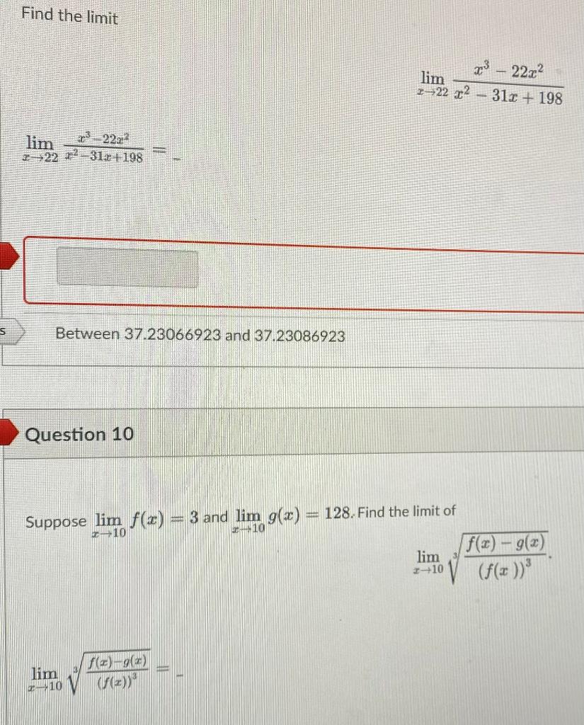 Solved Find the limit limx→22x2−31x+198x3−22x2 | Chegg.com