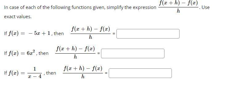 Solved In case of each of the following functions given, | Chegg.com