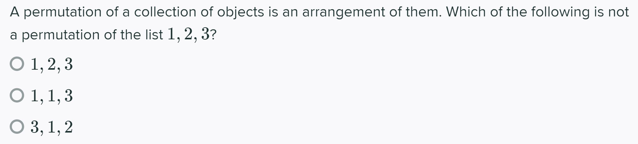 Solved A permutation of a collection of objects is an | Chegg.com