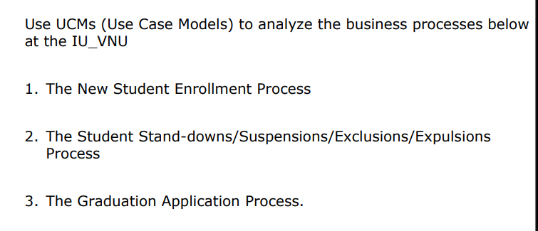 Solved Use UCMs (Use Case Models) to analyze the business | Chegg.com