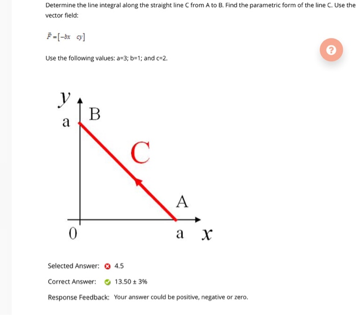 Solved Determine the line integral along the straight line C | Chegg.com