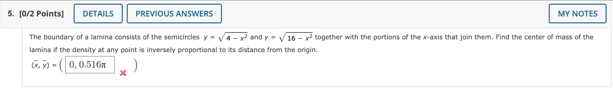 Solved lamina if the density at any point is inversely | Chegg.com