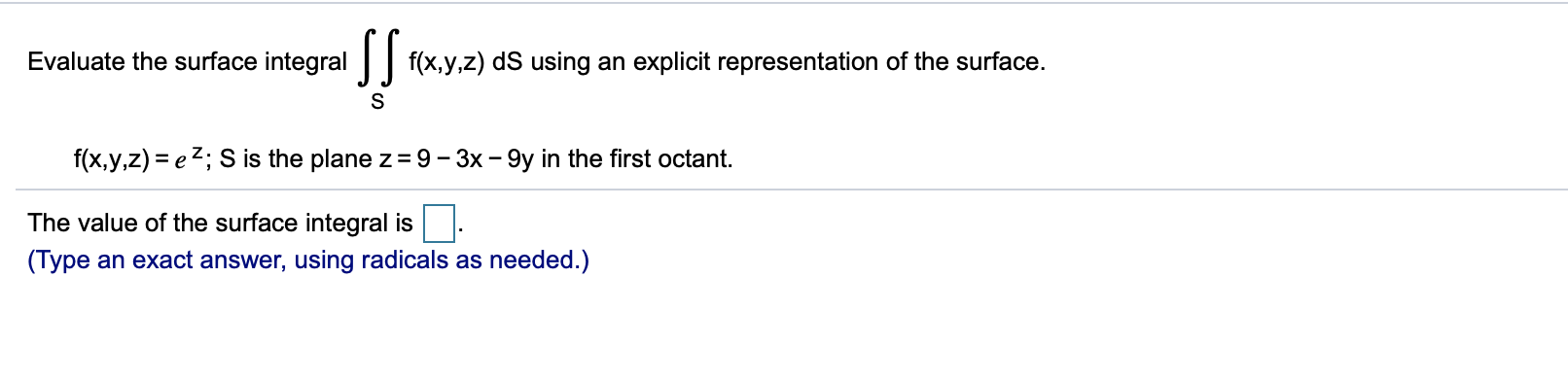Solved Evaluate the surface integral| f(x,y,z) ds using an | Chegg.com