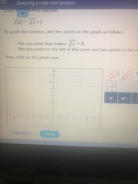 Solved Graphing a cube root function To graph the function, | Chegg.com