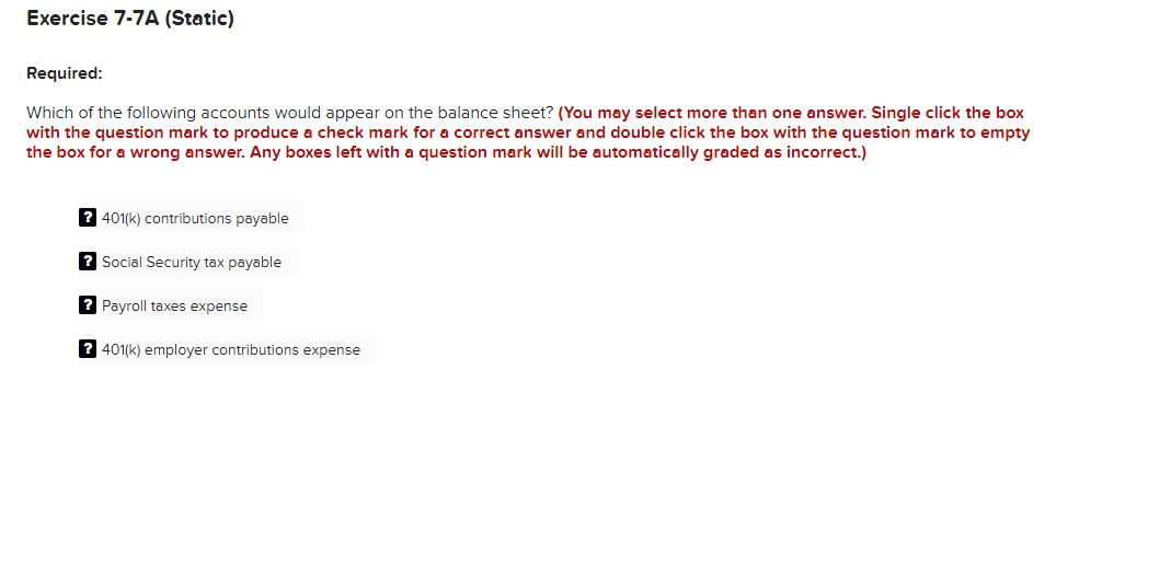 Solved Exercise 7-7A (Static) Required: Which of the | Chegg.com