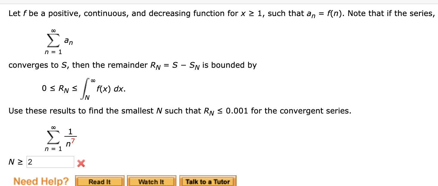 Solved Let F Be A Positive Continuous And Decreasing