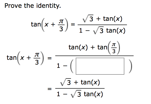 Solved Prove The Identity V3 Tan x Tan x 3 1 v3 Chegg solved-prove-the-identity-v3-tan-x-tan-x-3-1-v3-chegg