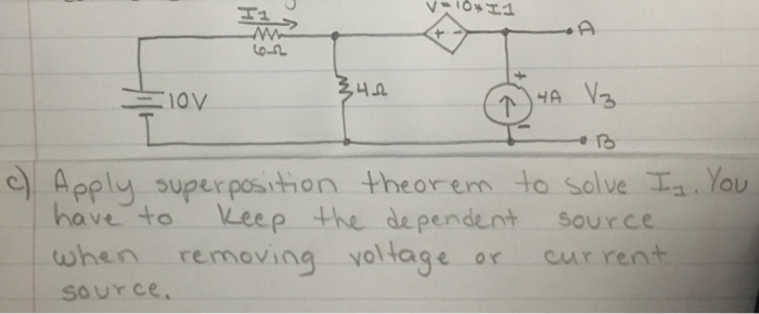 Solved Apply superposition theorem to solve I_1. You have to | Chegg.com