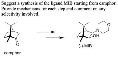 Solved Suggest a synthesis of the ligand MIB starting from | Chegg.com