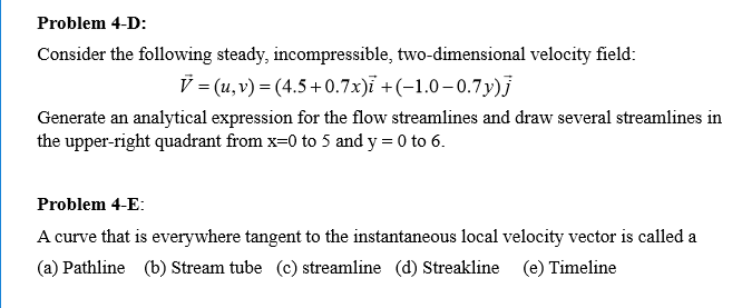 Solved Problem 4-D Consider the following steady, | Chegg.com