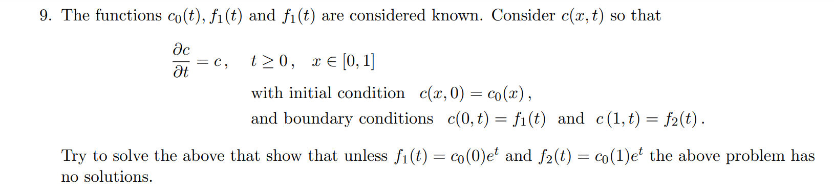 Solved 9. The functions c0(t),f1(t) and f1(t) are considered | Chegg.com