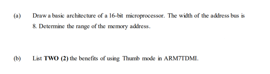 Solved (a) Draw a basic architecture of a 16-bit | Chegg.com