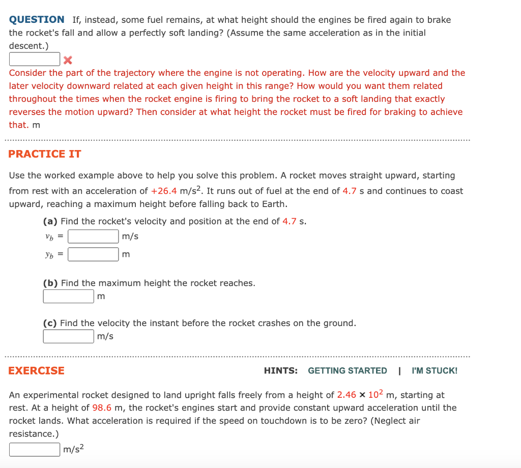 Solved PROBLEM A rocket moves straight upward, starting from | Chegg.com
