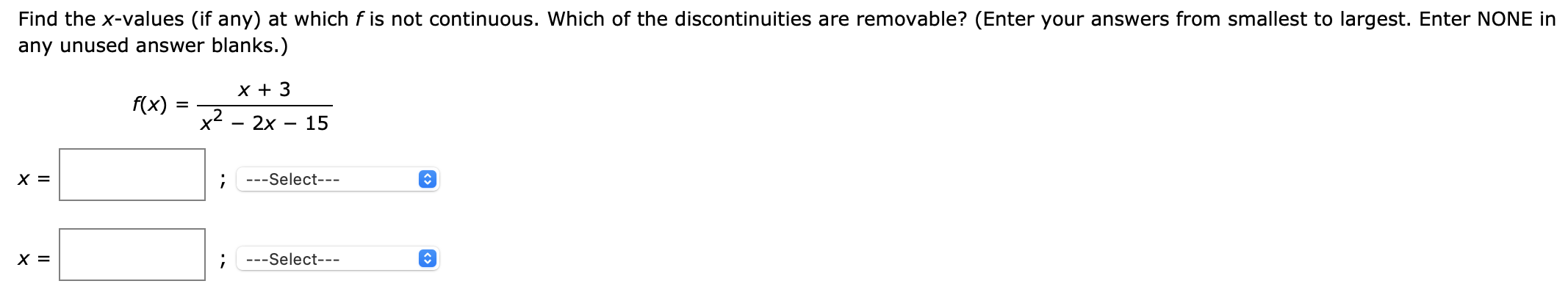 Solved Find the x-values (if any) at which f is not | Chegg.com