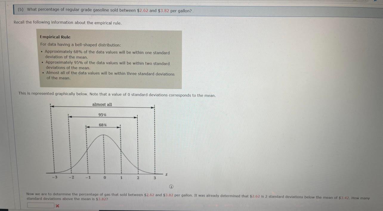 Solved Empirical Rule For data having a bell-shaped | Chegg.com