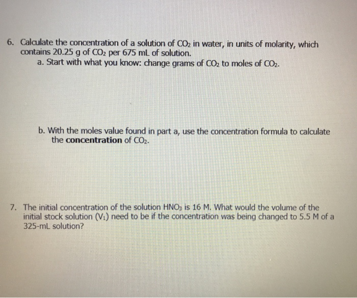 Solved Find The Number Of Moles Of Solute In Each Of The