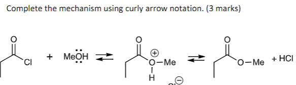 Solved Complete the mechanism using curly arrow notation. (3 | Chegg.com