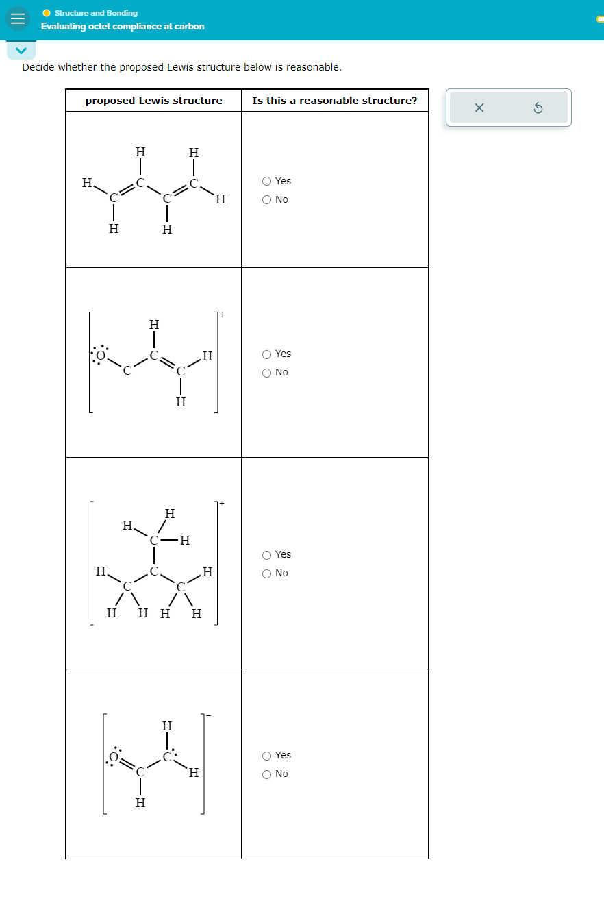 Solved Decide whether the proposed Lewis structure below is | Chegg.com