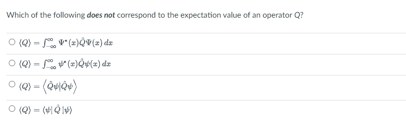 Solved Which Of The Following Does Not Correspond To The